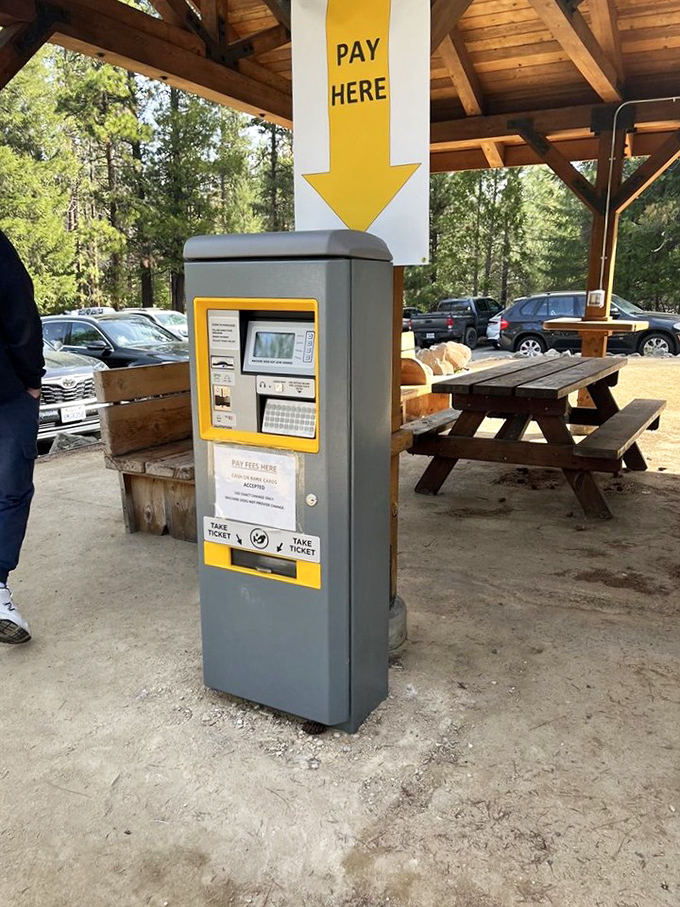 The least magical part of any natural wonder – paying for parking. But consider it your admission ticket to Mother Nature's greatest show.