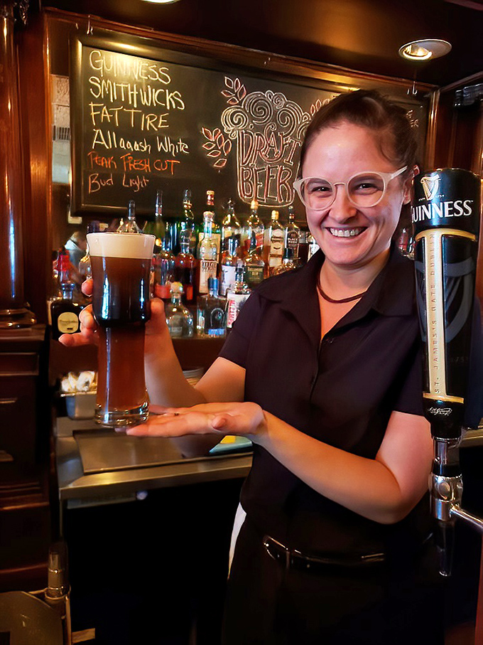 Behind every great pint is a skilled bartender with the perfect pour – this is what happiness looks like in liquid form.