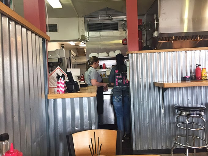 The kitchen pass—that sacred space where orders transform from ticket to plate. The real magic of any diner happens in these few square feet.