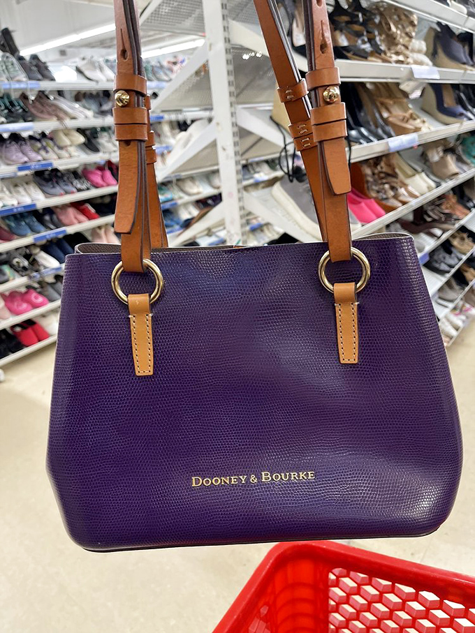 That moment when you spot a genuine Dooney & Bourke amid the handbags—retail archaeology at its finest!