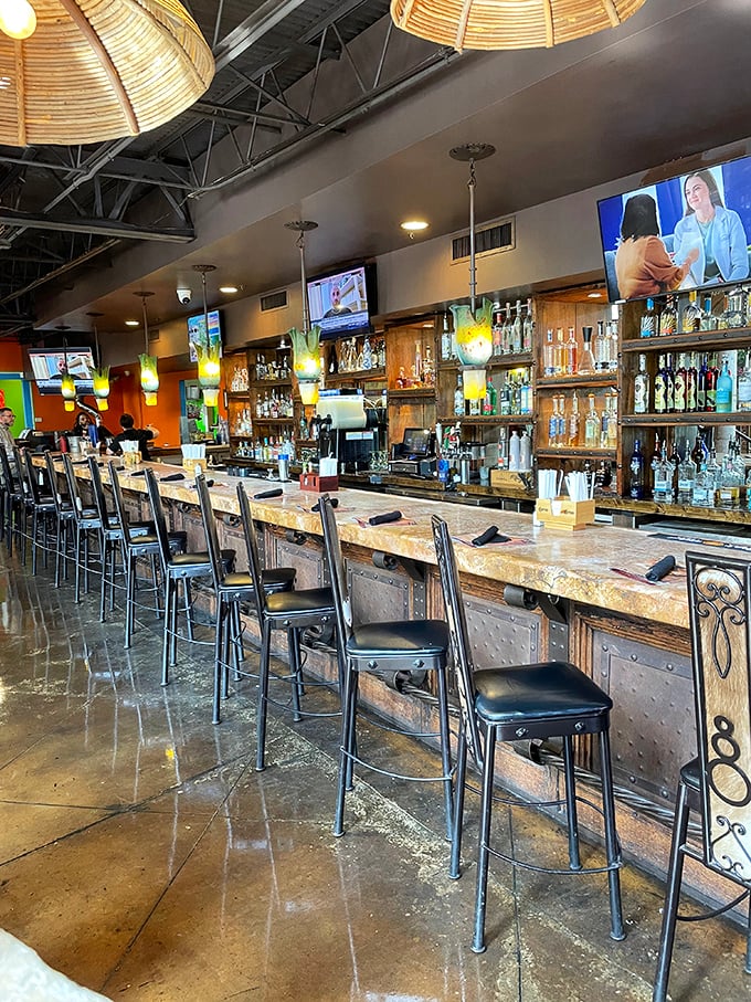 The bar at No Mas! isn't just serving drinks—it's offering liquid vacation packages in glassware that makes every hour feel like happy hour.