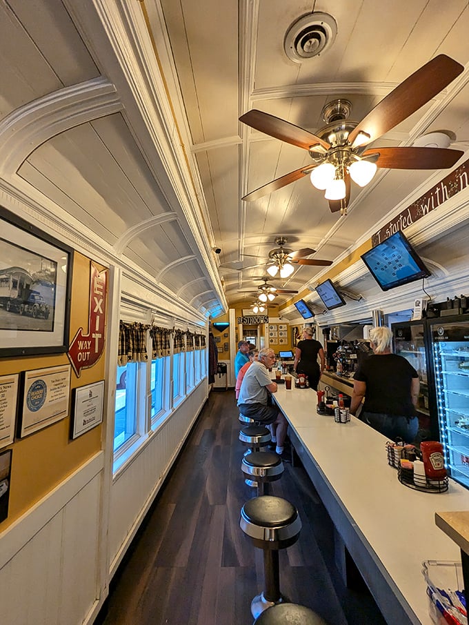The diner counter – where solo diners find community, coffee cups are never empty, and the short-order ballet unfolds before your eyes.