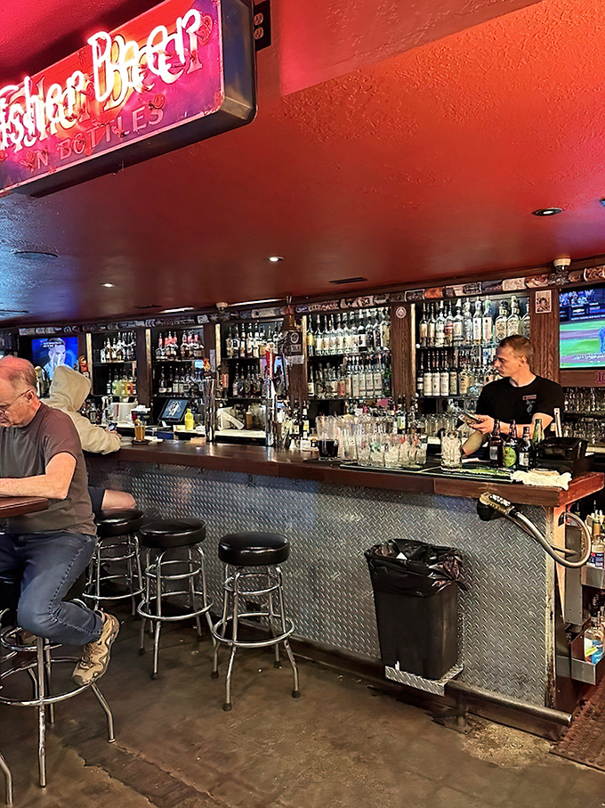 The bar at Lucky 13 isn't trying to reinvent drinking—it's perfecting it. Where everybody might not know your name yet, but they will.