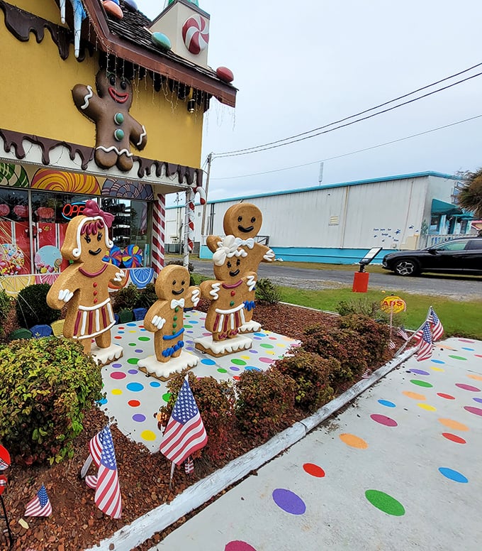 The gingerbread family welcomes you with open arms and permanent smiles. They've seen thousands of sugar rushes and lived to tell the tale.