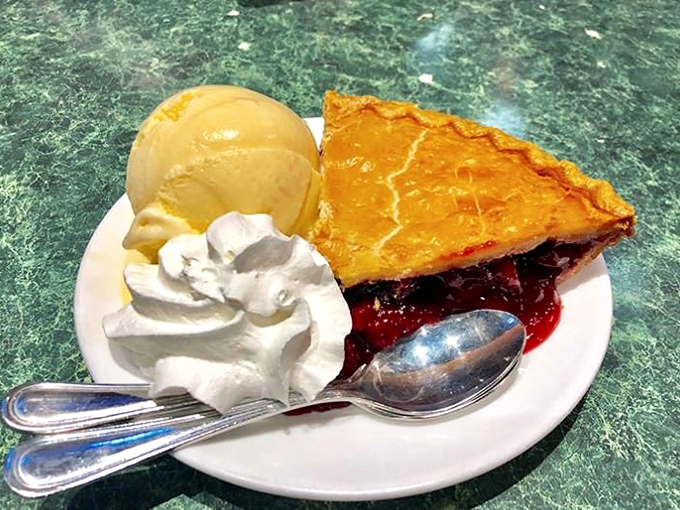 Pie à la mode: where fruit meets ice cream in a marriage so perfect it should have its own reality show.