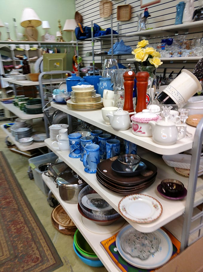 Dish-covery zone! Complete sets of dinnerware that would cost a small fortune new can often be found for pocket change.