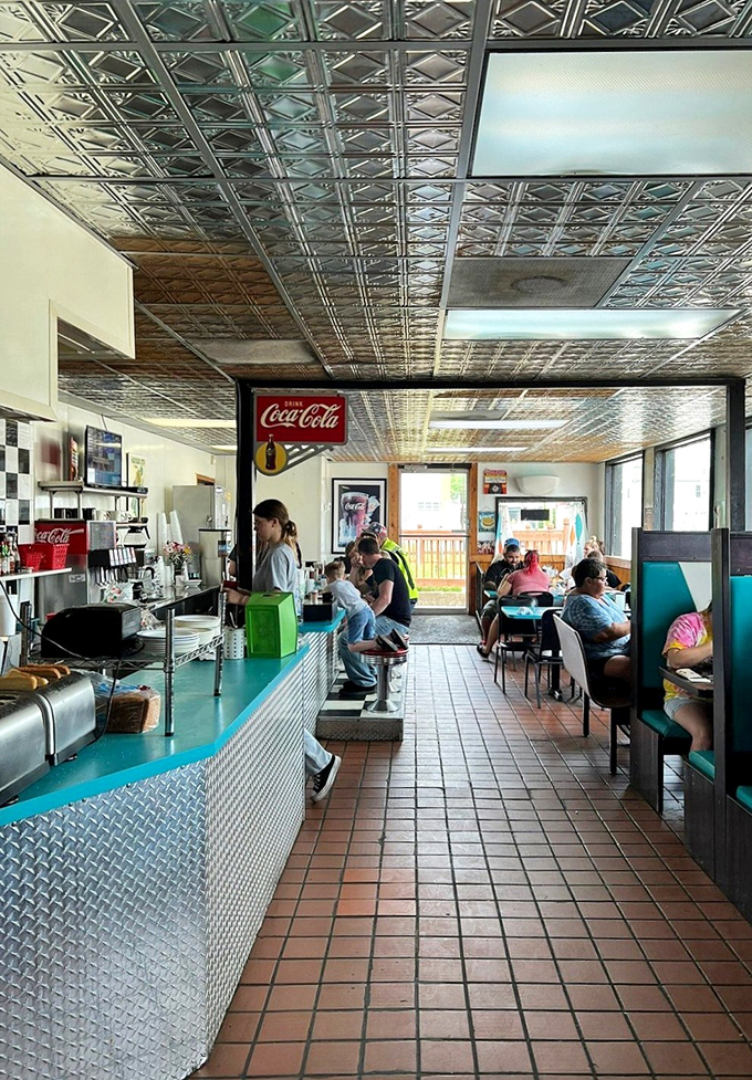 The bustling interior reveals the secret to Dagwood's longevity – a place where conversations flow as freely as the coffee.