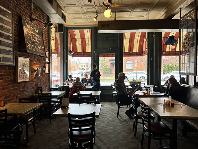 Sunlight streams through large windows, illuminating a dining room where generations of Columbus residents have broken bread and made memories.