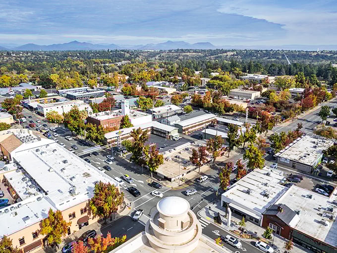 Autumn trees paint Redding's cityscape in warm colors, offering big-city amenities without the big-city price tag.