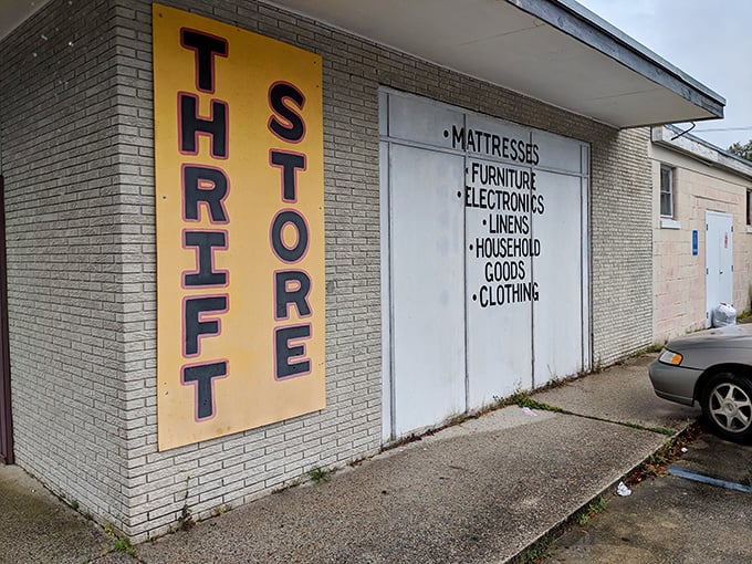 Behind that simple sign lies a universe of secondhand treasures, each waiting for their next chapter.