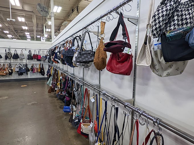 Handbag paradise where every purse tells a story and your budget remains blissfully intact afterward. 
