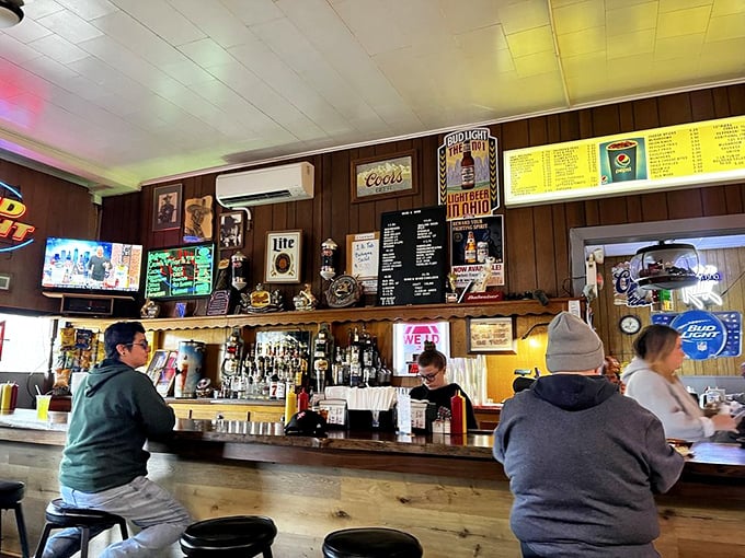 The bar at G & R isn't trying to reinvent mixology—it's perfected the art of cold beer, friendly conversation, and zero pretension.