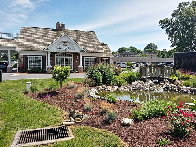 The Family Inn's landscaping is so perfectly maintained it makes your neighbor's prize-winning garden look like amateur hour.