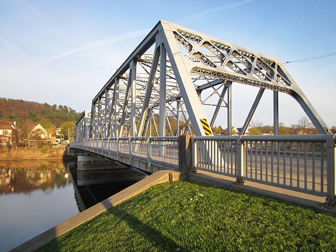 Historic bridges span more than water—they connect past and present in this charming Pennsylvania river town.