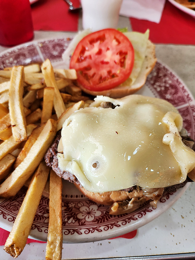 The cheeseburger – proof that perfection doesn't require reinvention. Just quality ingredients and respect for the classics.