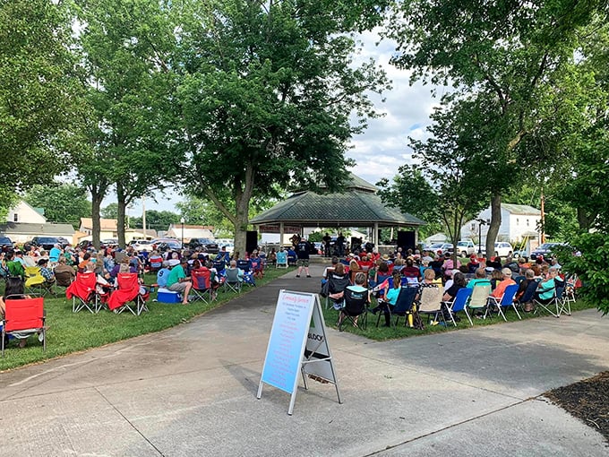 Summer concerts in the park—where lawn chairs become thrones, and local musicians are treated like rock stars by an audience who appreciates every note.
