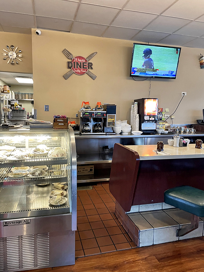 The counter at McCoy's – where regulars have their own stools and servers know your order before you've even settled in.