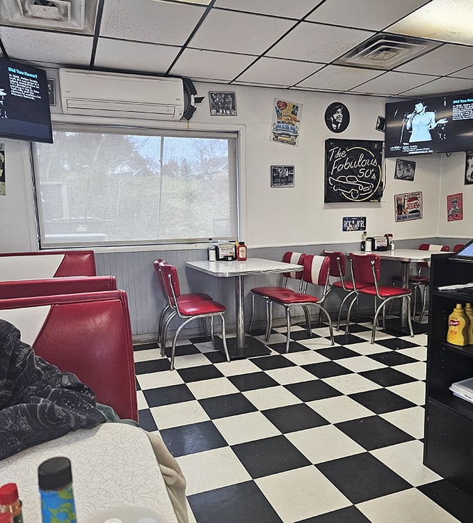 The classic American diner booth—where countless birthday celebrations, post-game meals, and "we need to talk" conversations have unfolded.