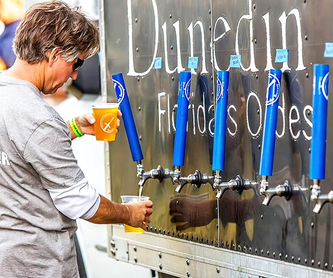 Craft beer flows freely at Dunedin's breweries, where taps dispense liquid happiness and conversations flow as smoothly as the IPAs.