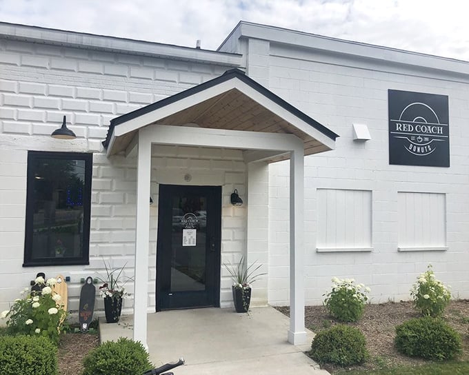 The entrance to donut paradise – a modest doorway that leads to some of the most satisfying breakfast experiences in southwest Michigan.