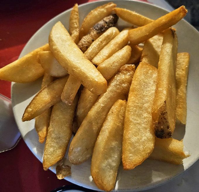 French fries done right—crispy outside, fluffy inside, and absolutely perfect for sopping up the last drops of that legendary crab soup.