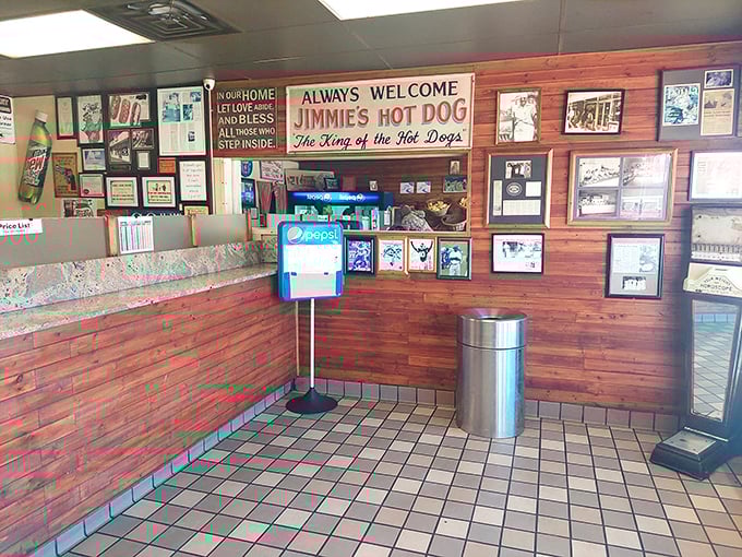 The "Always Welcome" sign isn't just decoration—it's a promise that whether it's your first visit or five-hundredth, you belong at Jimmie's.