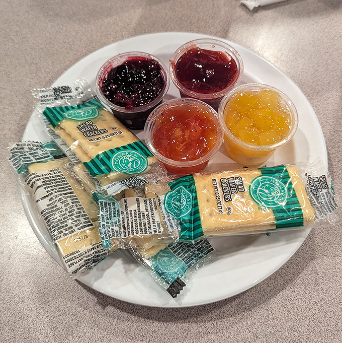 The supporting cast of any great breakfast – jellies in jewel tones waiting to transform ordinary toast into something extraordinary.