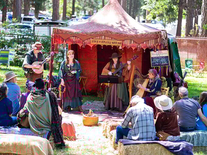 Musicians transport festival-goers to another era under a crimson tent, where Celtic traditions find new life in California's gold country.
