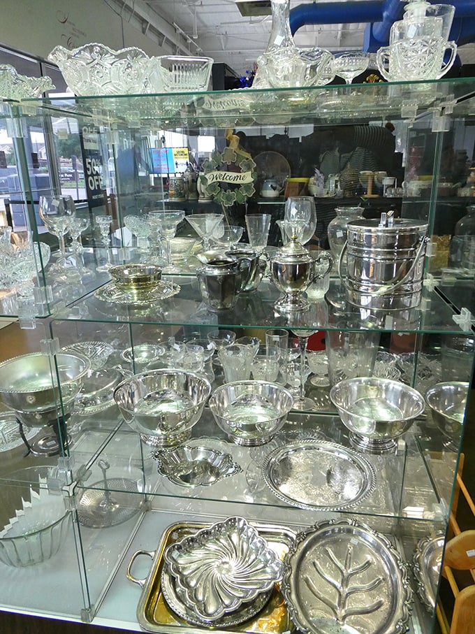 Silver serving pieces that would make your grandmother swoon. These aren't just platters and bowls—they're instant heirloom status for your dinner table.
