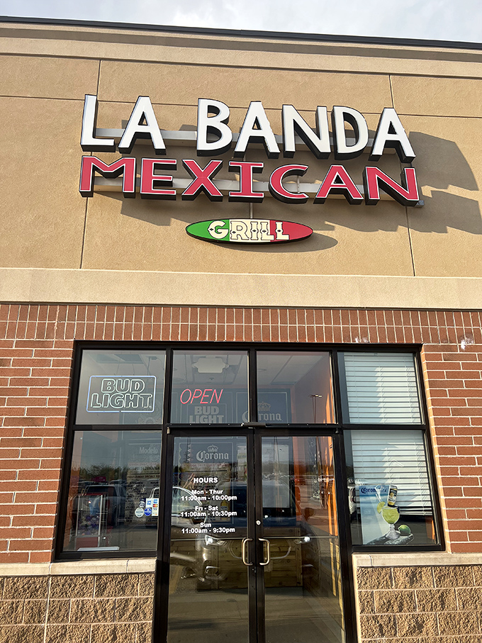 La Banda Mexican Grill brings south-of-the-border flavors to Waterville, its colorful signage a beacon for those craving authentic tacos and margaritas.