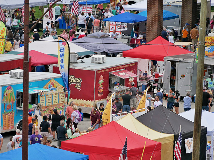 Festival season transforms downtown into a kaleidoscope of tents, treats, and togetherness—small-town America at its most deliciously vibrant.