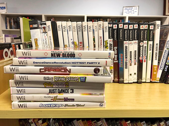 Video game nostalgia by the shelf-full. For the price of one new game, you could relive an entire decade of gaming history and still have money left for snacks.
