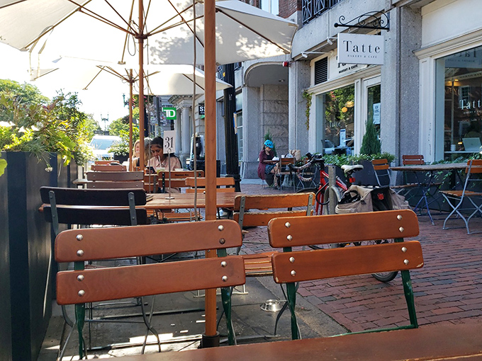 Outdoor seating that captures that rare Boston moment when it's neither too hot, too cold, nor raining—the Goldilocks zone of New England dining.