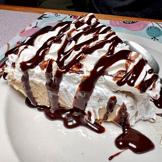Dessert that doesn't need a fancy French name or blowtorch to impress—just honest sweetness with chocolate drizzle punctuation.