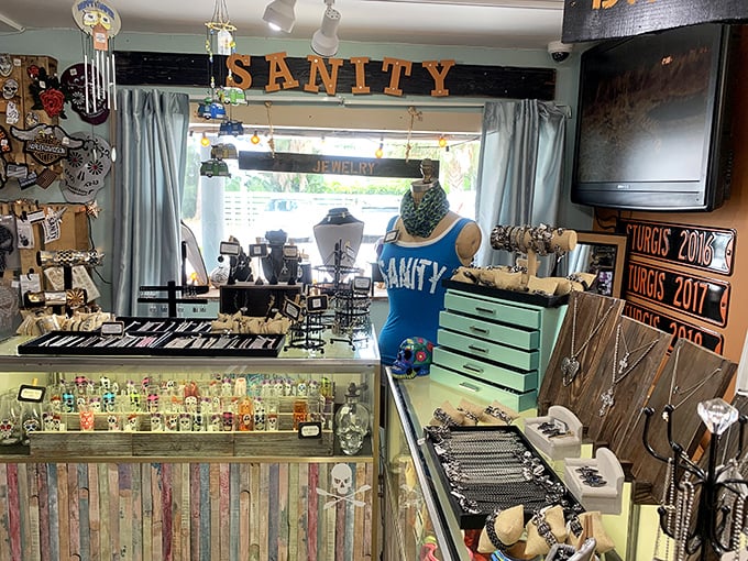 Not just seafood—the "Sanity" shop offers a slice of coastal Florida life where you can take home a souvenir that isn't a tacky t-shirt.