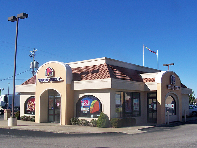 Even Taco Bell looks slightly more dignified in Boonville—like it's trying to fit in with the town's more distinguished architectural neighbors.