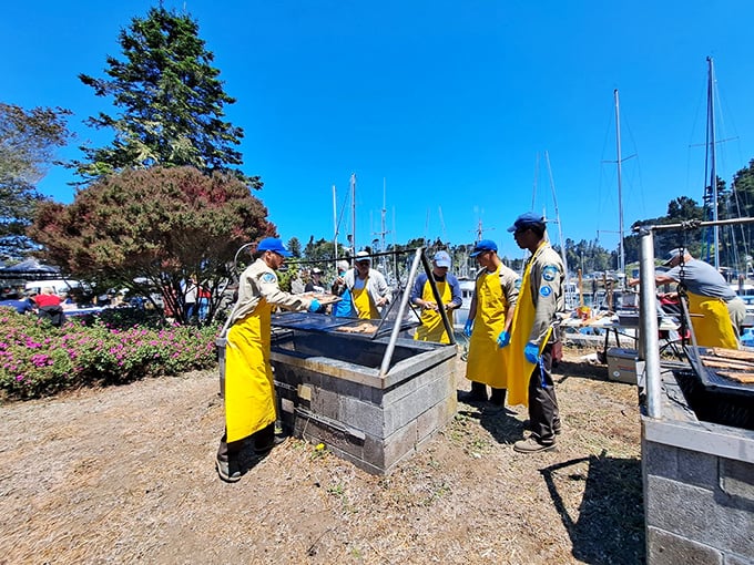 Yellow-aproned locals work their magic at the harbor – the seafood equivalent of watching Michelangelo paint the Sistine Chapel.