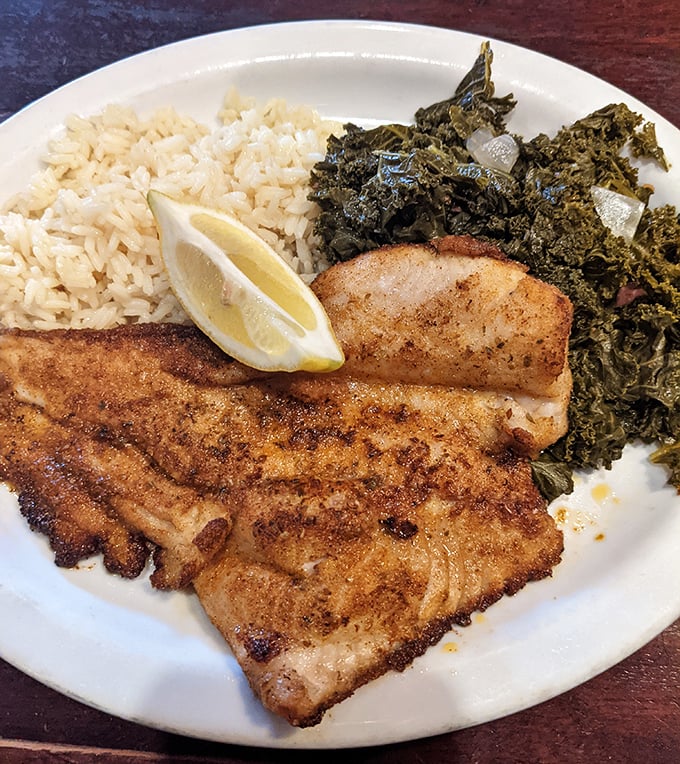 Blackened catfish that strikes the perfect balance between spice and tenderness, proving that simplicity often delivers the most memorable flavors.