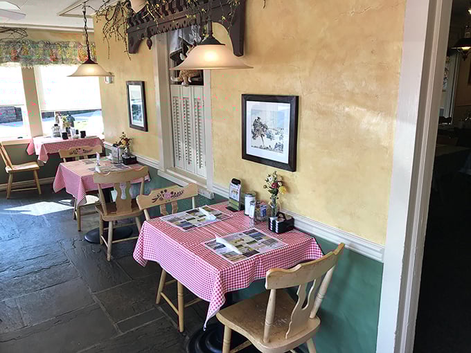 Red-checkered tablecloths and simple wooden chairs—sometimes the most memorable dining experiences come without designer furniture or fancy lighting.