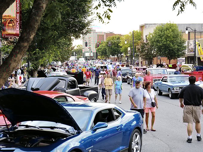 First Friday transforms downtown into the world's friendliest block party – where classic cars and classic Southern hospitality share the spotlight.