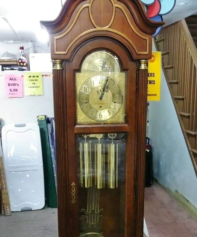 Grandfather clocks never really go out of style – they just patiently tick away, waiting for someone who appreciates their timeless elegance.