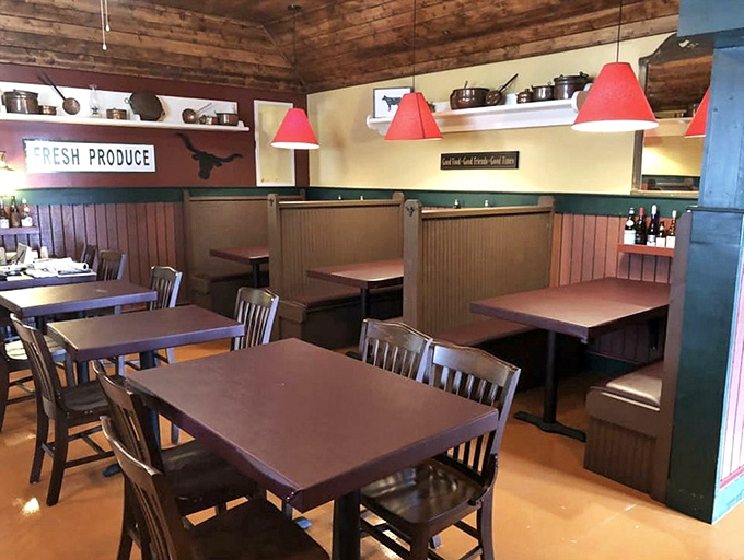 Booth seating that invites you to settle in for the long haul—because good food deserves your full attention and comfortable lumbar support.