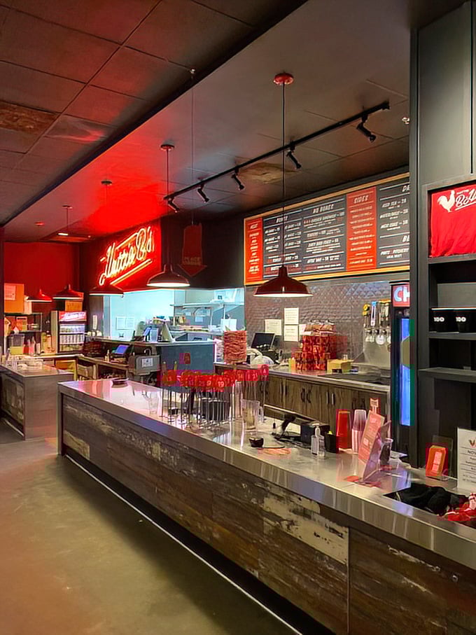 Where decisions are made and taste buds are forever changed—the counter of no return at Hattie B's.