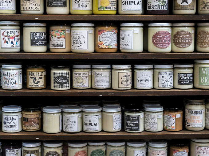 Scented candle paradise! With fragrances from "Coffee House" to "Shiplap," your nose will be as delighted as your eyes in this aromatic corner.