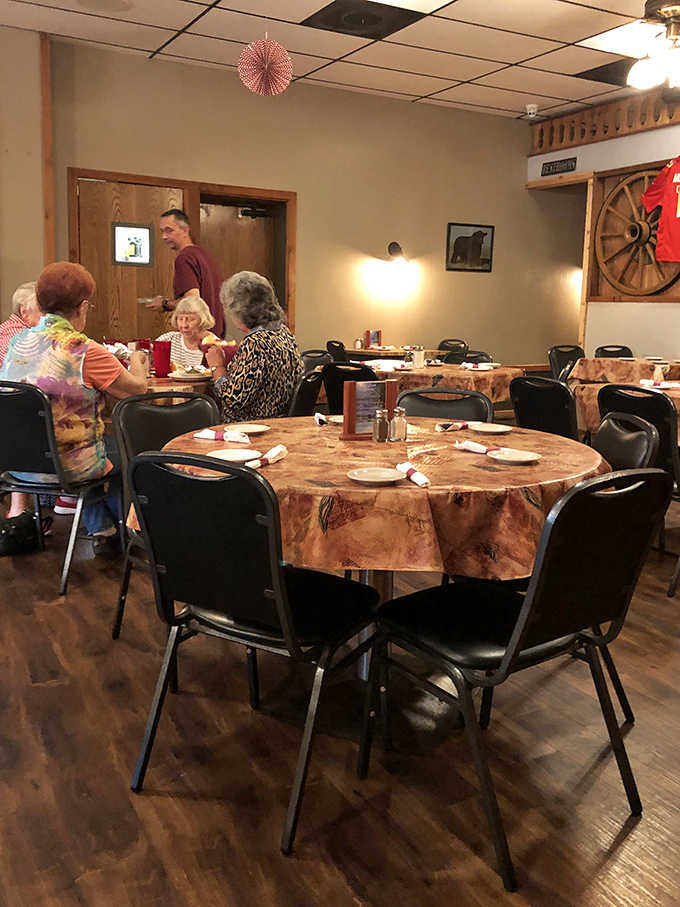 The dining room speaks volumes: comfortable seating, warm lighting, and tables actually spaced far enough apart that you won't hear strangers discussing their medical issues.