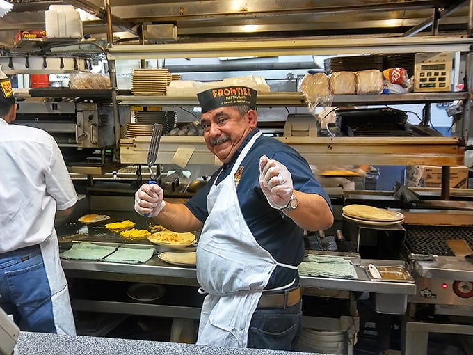 Behind every perfect breakfast is someone who's mastered the art of the grill—this maestro conducts a symphony of sizzles.
