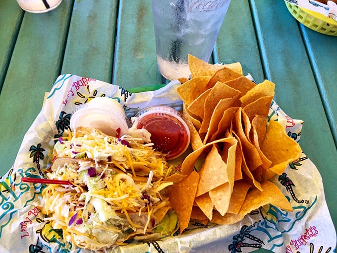 Coastal cuisine meets bowling alley comfort food. These tacos don't flounder when it comes to flavor—they swim right to your taste buds.