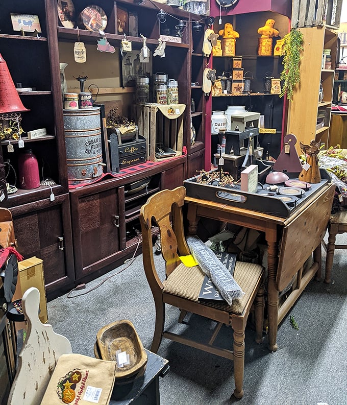 A perfectly arranged desk vignette that makes you wonder if your great-grandparents' first apartment looked exactly like this.