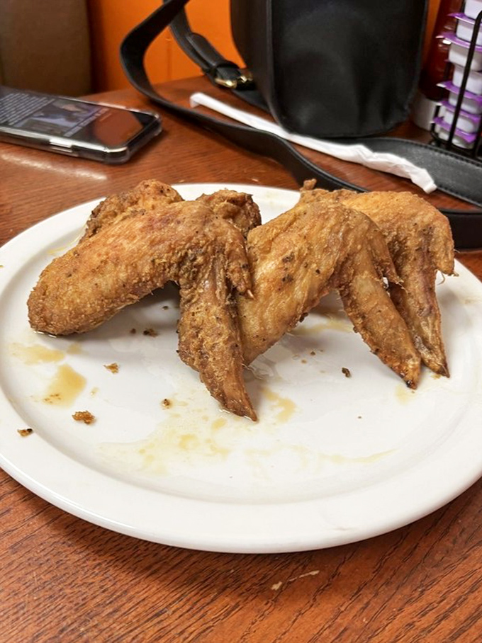These aren't just chicken wings—they're a bold statement that lunch foods can crash breakfast's party. Crispy, seasoned, and unapologetically delicious.