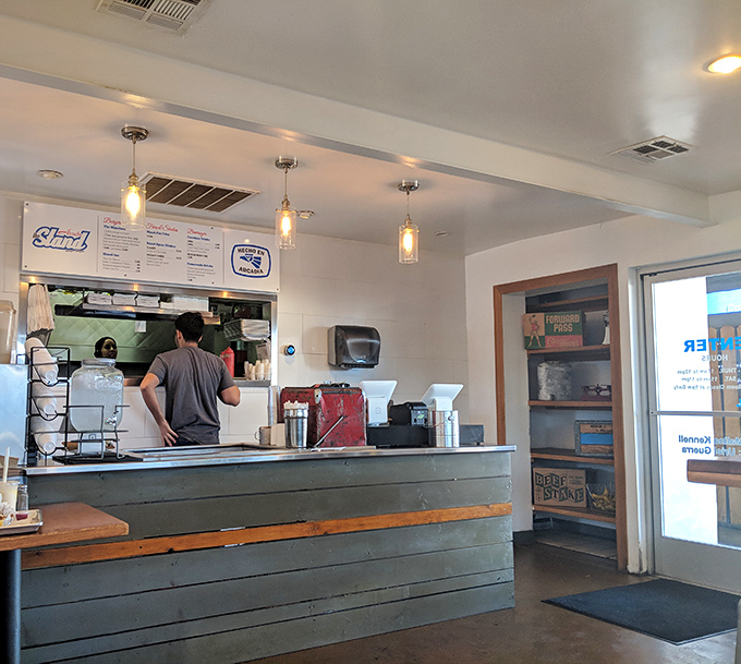 The ordering counter—where dreams come true and diet plans go to die, all with a smile from staff who know they're about to make your day better.